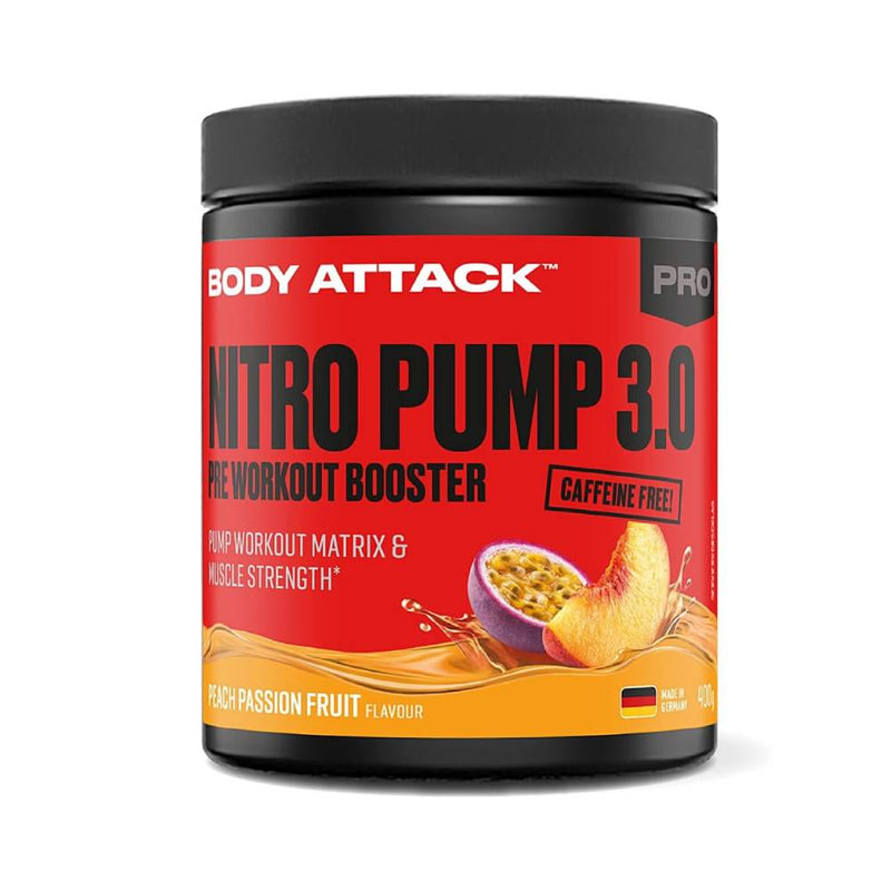 Nitro Pump 3.0, pudra, 400g, Body Attack, Pre-workout fara cofeina - Nutriland™