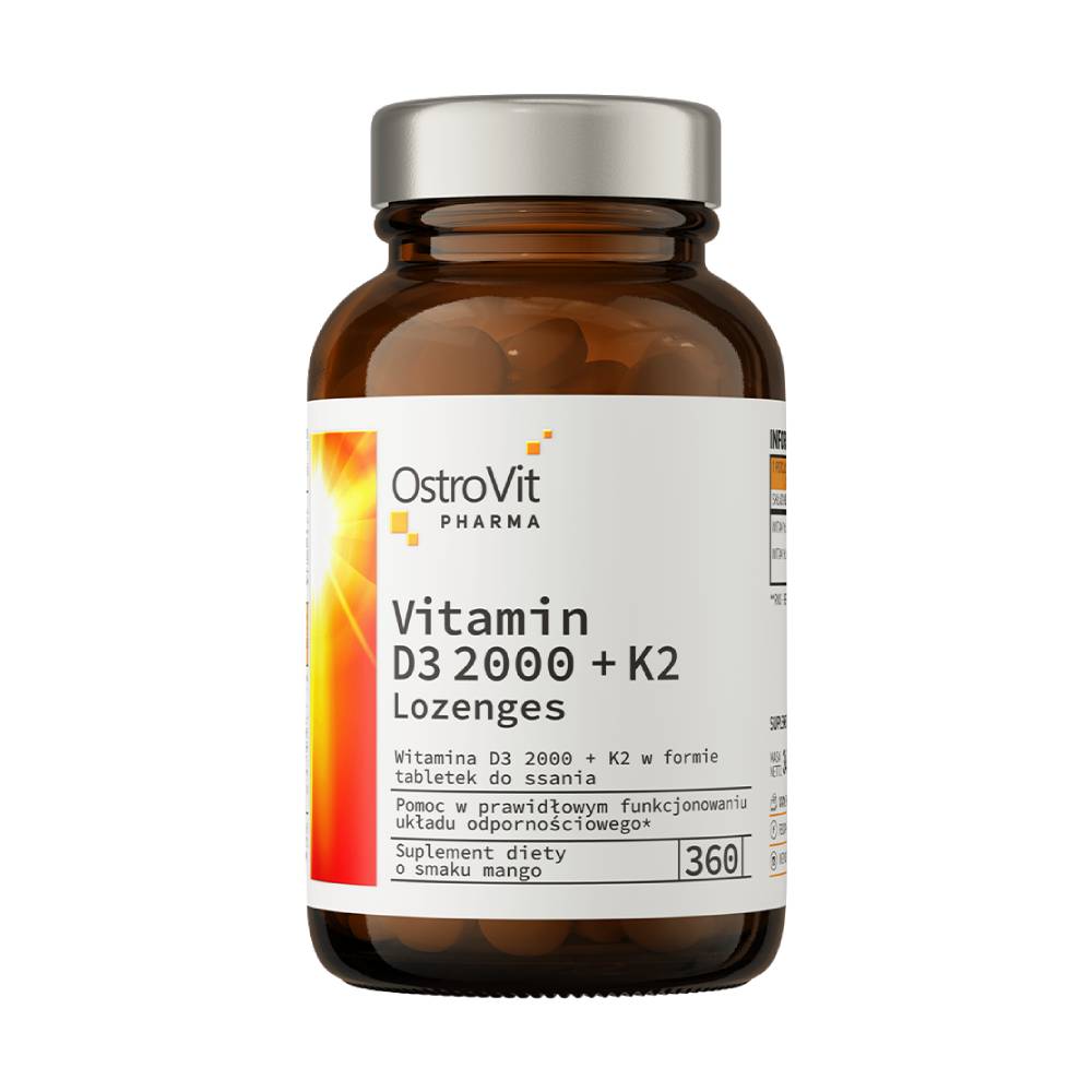 Vitamina D3 2000 UI + K2, 360 tablete de supt, Ostrovit, Supliment ...