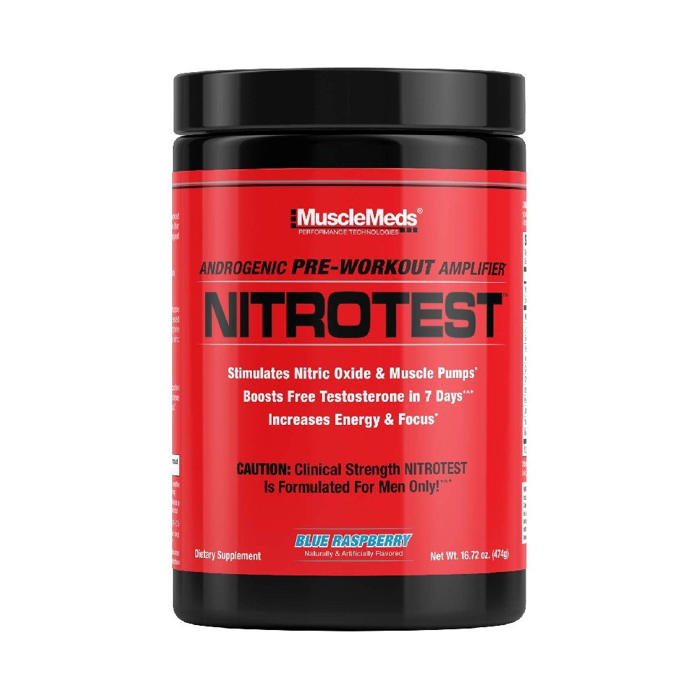 Nitrotest, pudra, 474g, Musclemeds, Pre-workout+stimulator testosteron ...