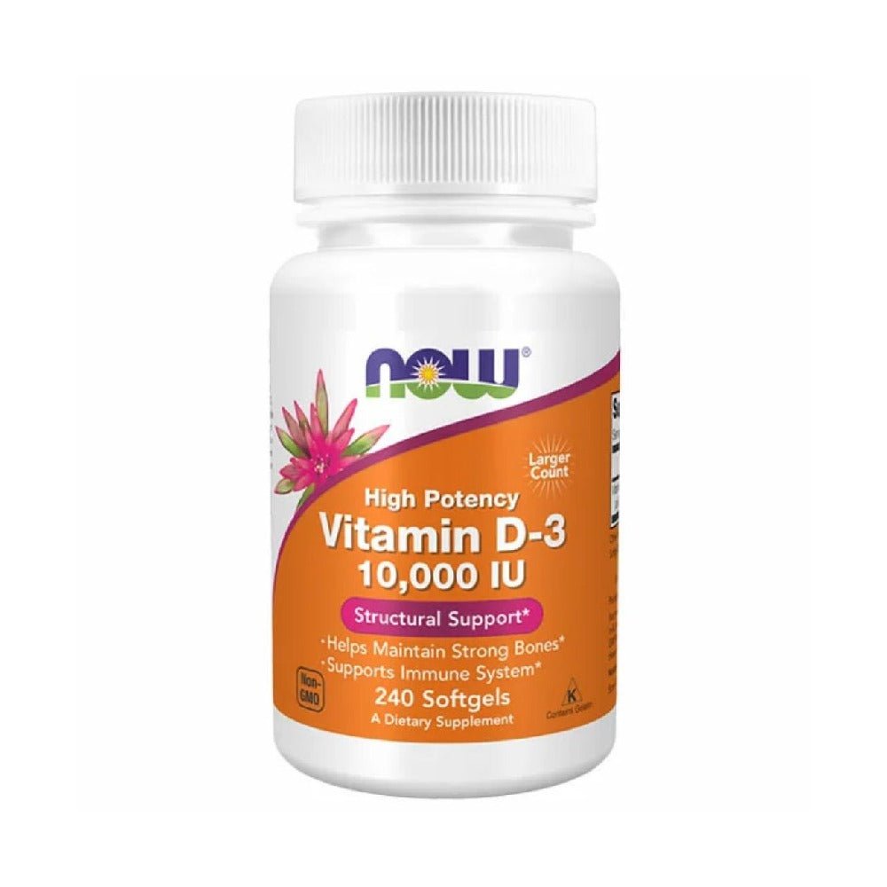 Vitamina D-3 10000 IU, 240 capsule, Now Foods, Supliment alimentar ...