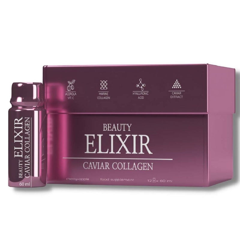 Beauty Elixir Caviar Collagen Shot, 60ml, Supliment alimentar pentru ...