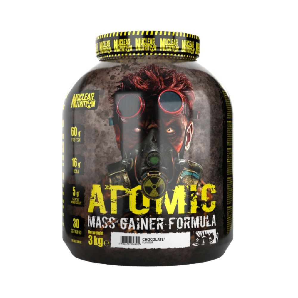 Atomic Mass Gainer, pudra, 3kg, Nuclear Nutrition, Mix pentru crestere ...