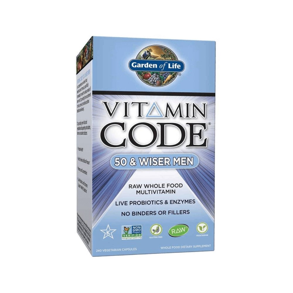 Vitamin Code 50 & Wiser Men 240 capsule, Garden of Life, Multivitamine ...