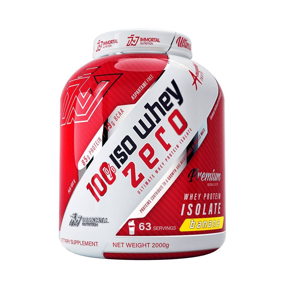 100% Iso Whey Zero pudra, 2kg, Immortal Nutrition, Izolat de proteina ...